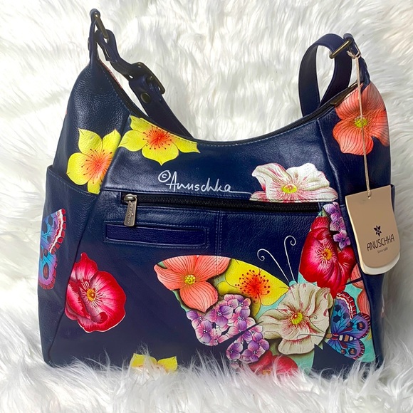 Anuschka | Bags | Authentic Anuschka Handpainted Large Multi Pocket ...